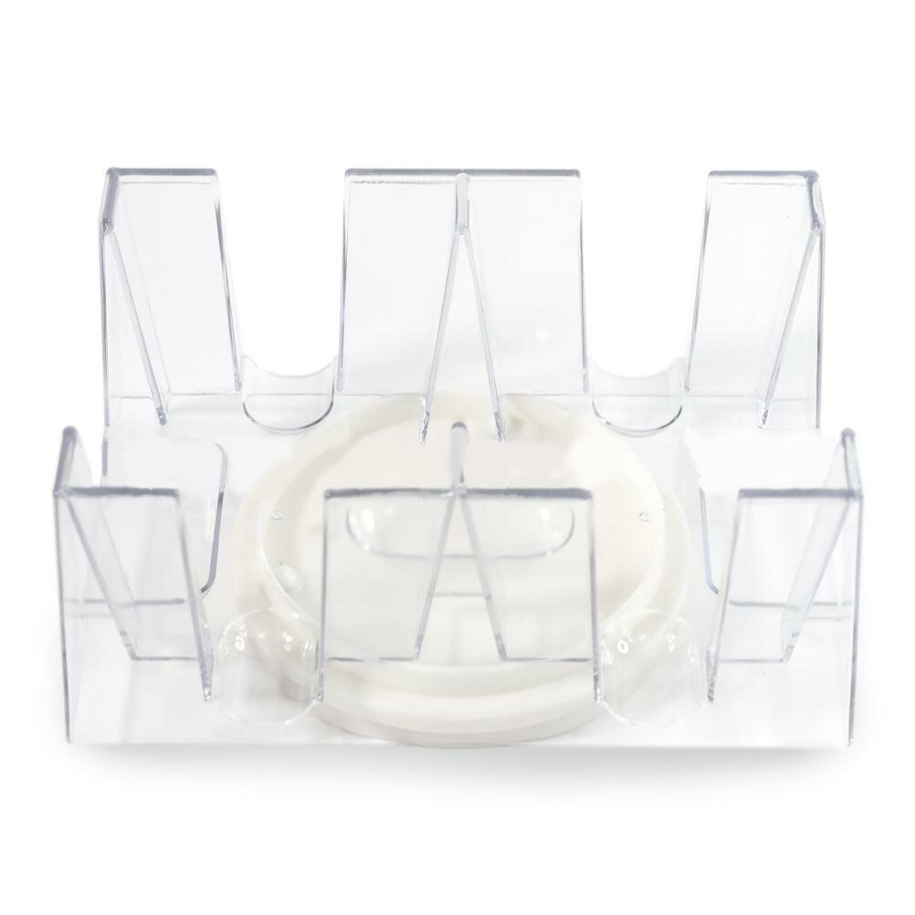 Вращающийся Лоток Для Карт с 2 Колодами / 6 Колодами, Удобный Держатель Для Игральных Карт, Прозрачный Органайзер Для Карточных Игр