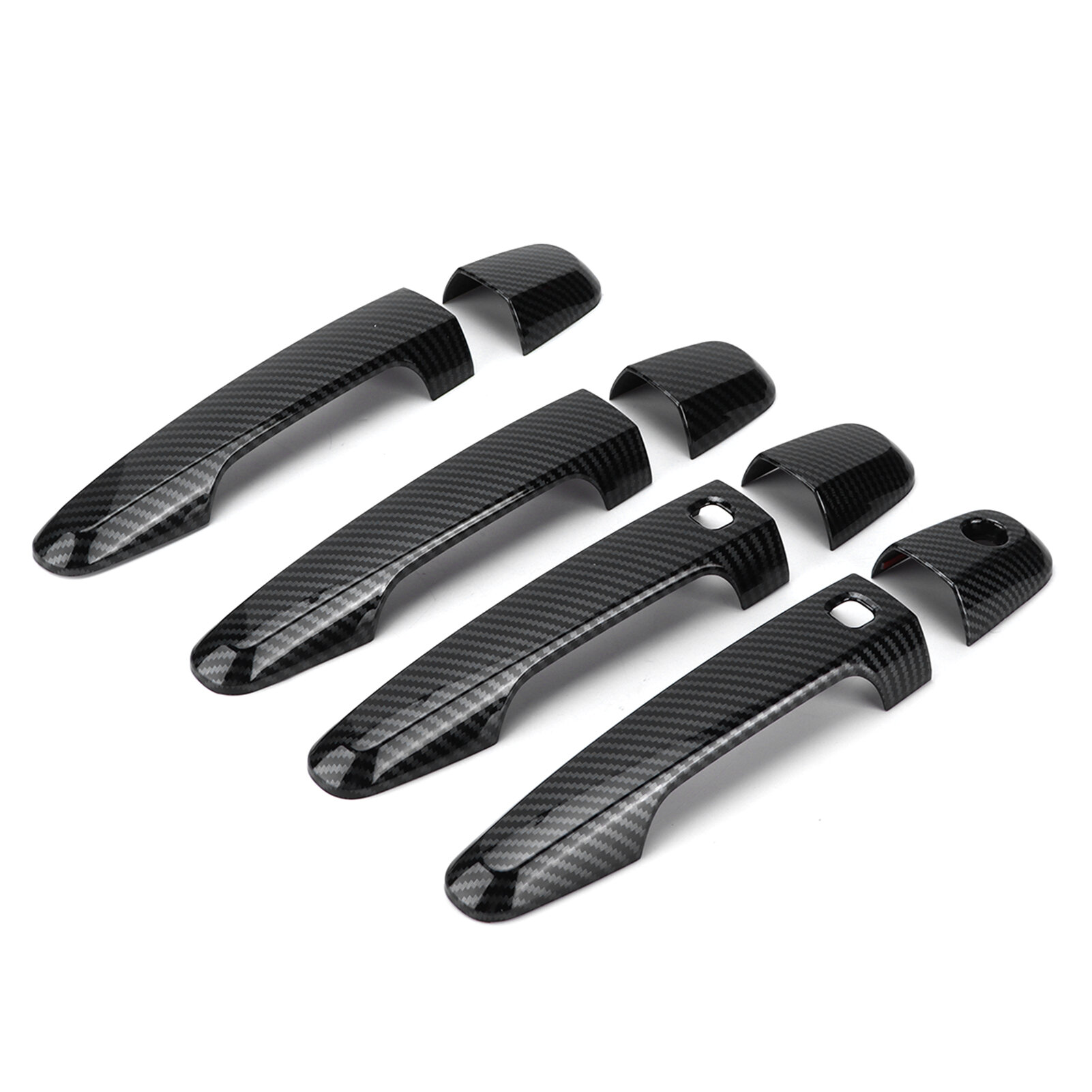 8 шт, сменная накладка на дверную ручку автомобиля для Mitsubishi Pajero Montero Shogun Sport 2019-2021, внешняя отделка в стиле углеродного волокна