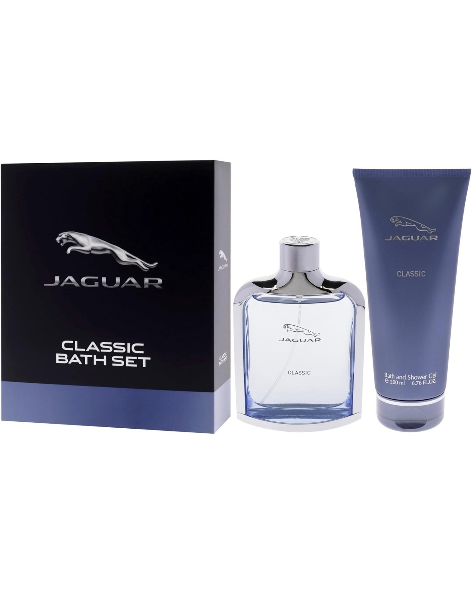 Набор подарочный мужской JAGUAR Classic, Туалетная вода 100 мл и гель для душа 200 мл. Фужерный, цитрусовый аромат