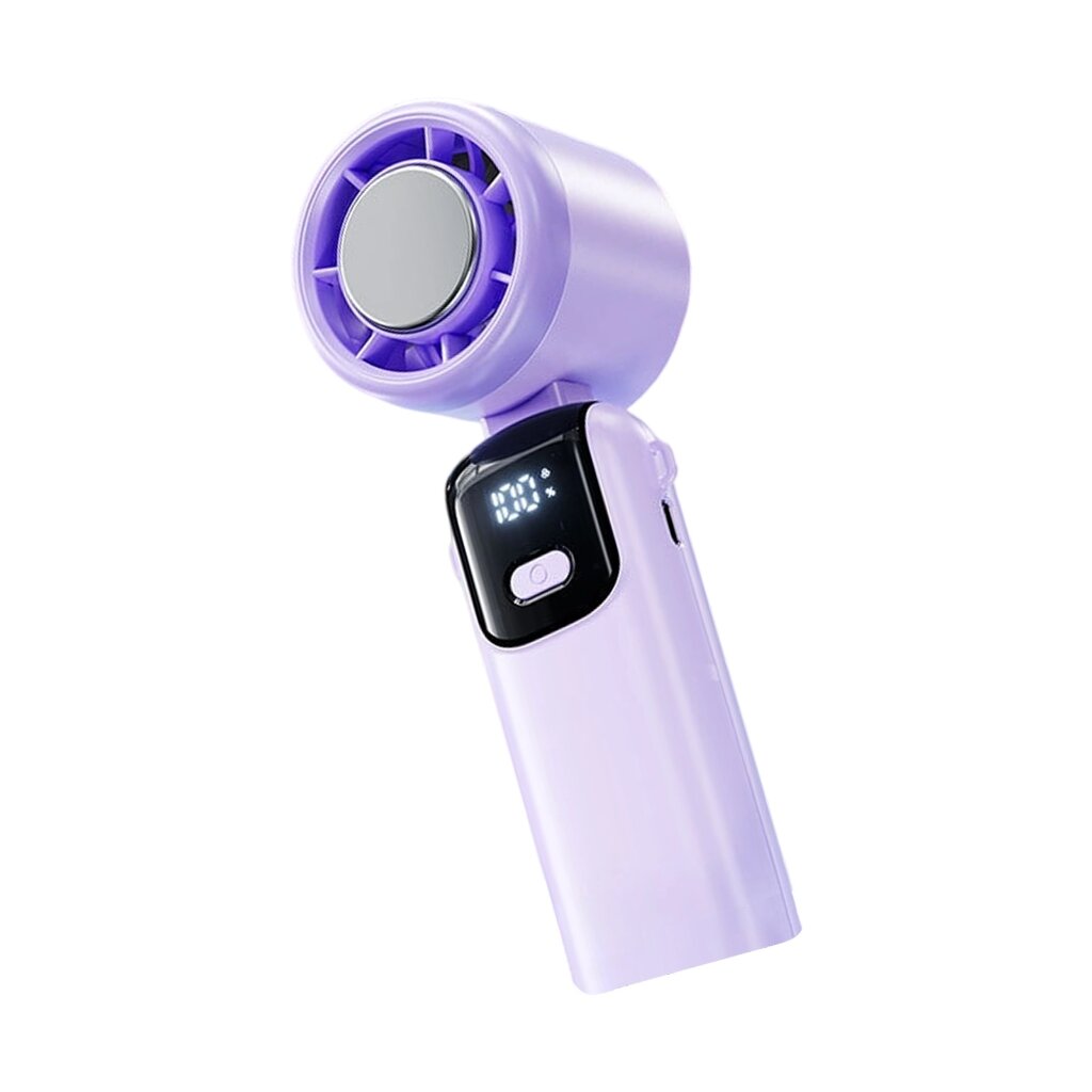 Эргономичное устройство для охлаждения со льдом, портативный вентилятор со складным дизайном для летних путешествий, Лаванда фиолетовый