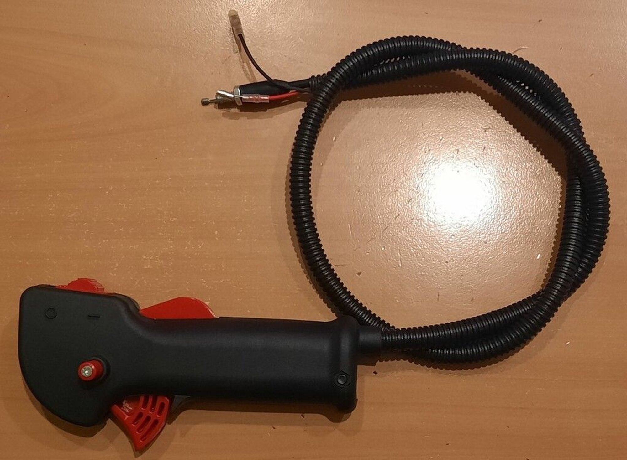 Ручка газа KIMOTOZIP в сборе с тросом для мотокосы Лесник, Прораб