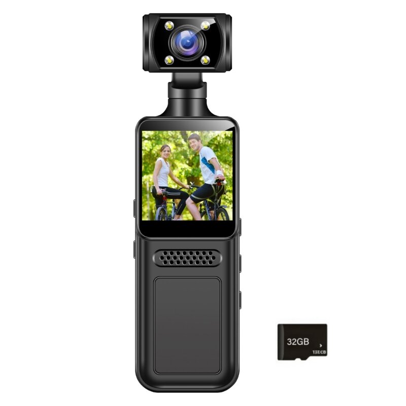 4K камера для влогинга ручная видеокамера стабилизация Wi-Fi 180 градусов вращения объектив с LCD экраном для улицы, - 32G
