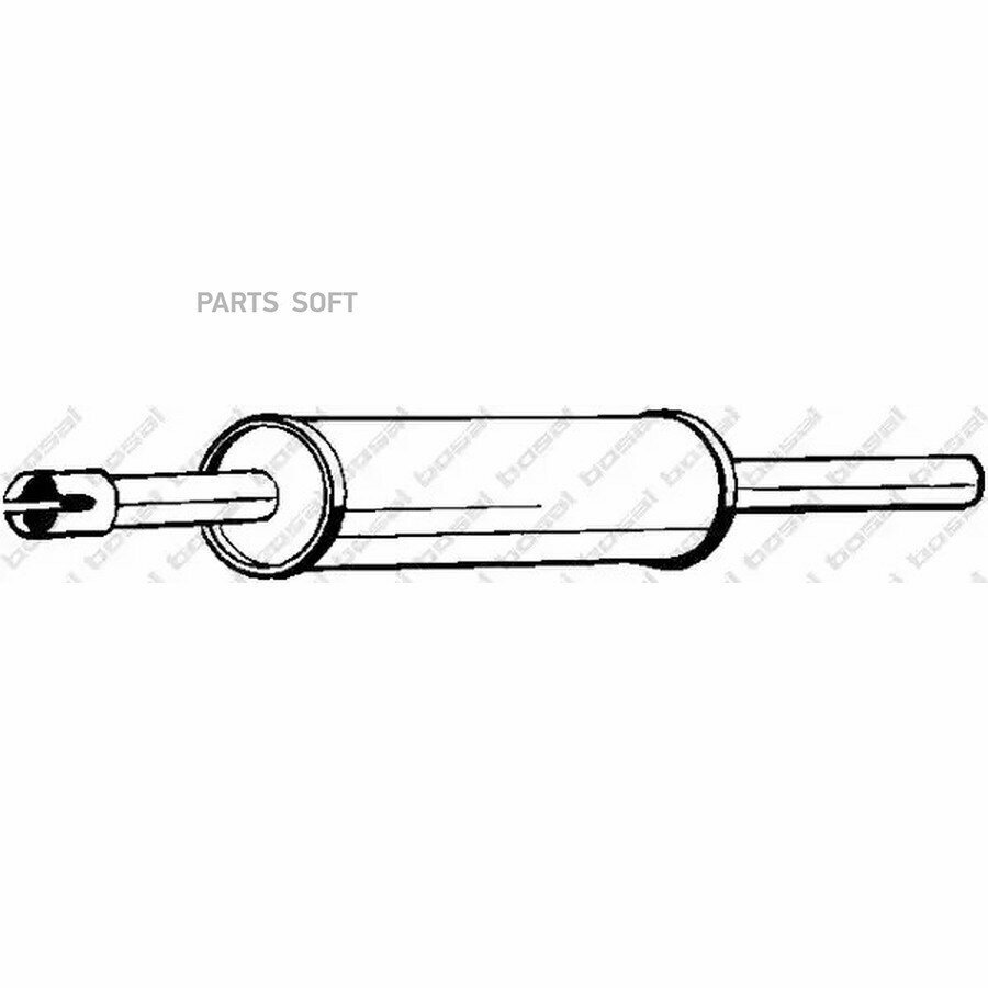 Глушитель центральный (V.W. GOLF III 91-93 ) от официального дистрибьютора, BOSAL, артикул 233303
