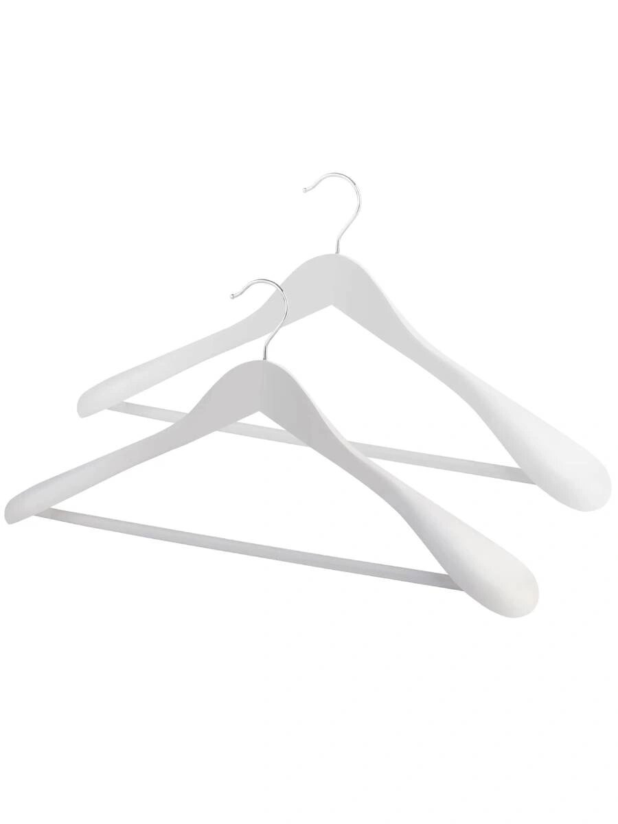 Вешалка-плечики для одежды деревянные широкие Ridberg 4 шт. (White)