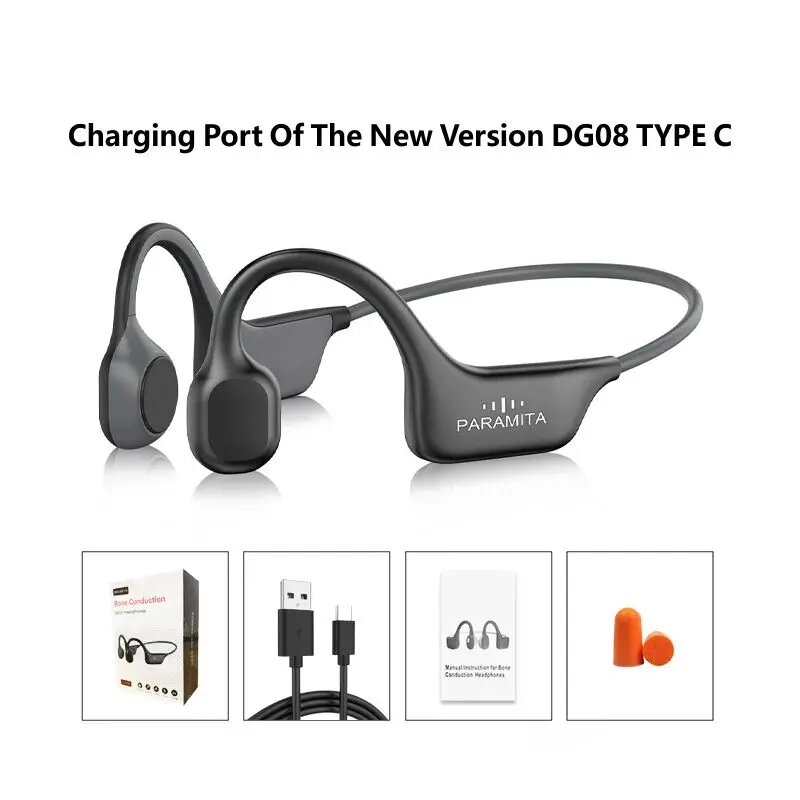 PARAMITA DG08 TYPEC Черные наушники костной проводимости