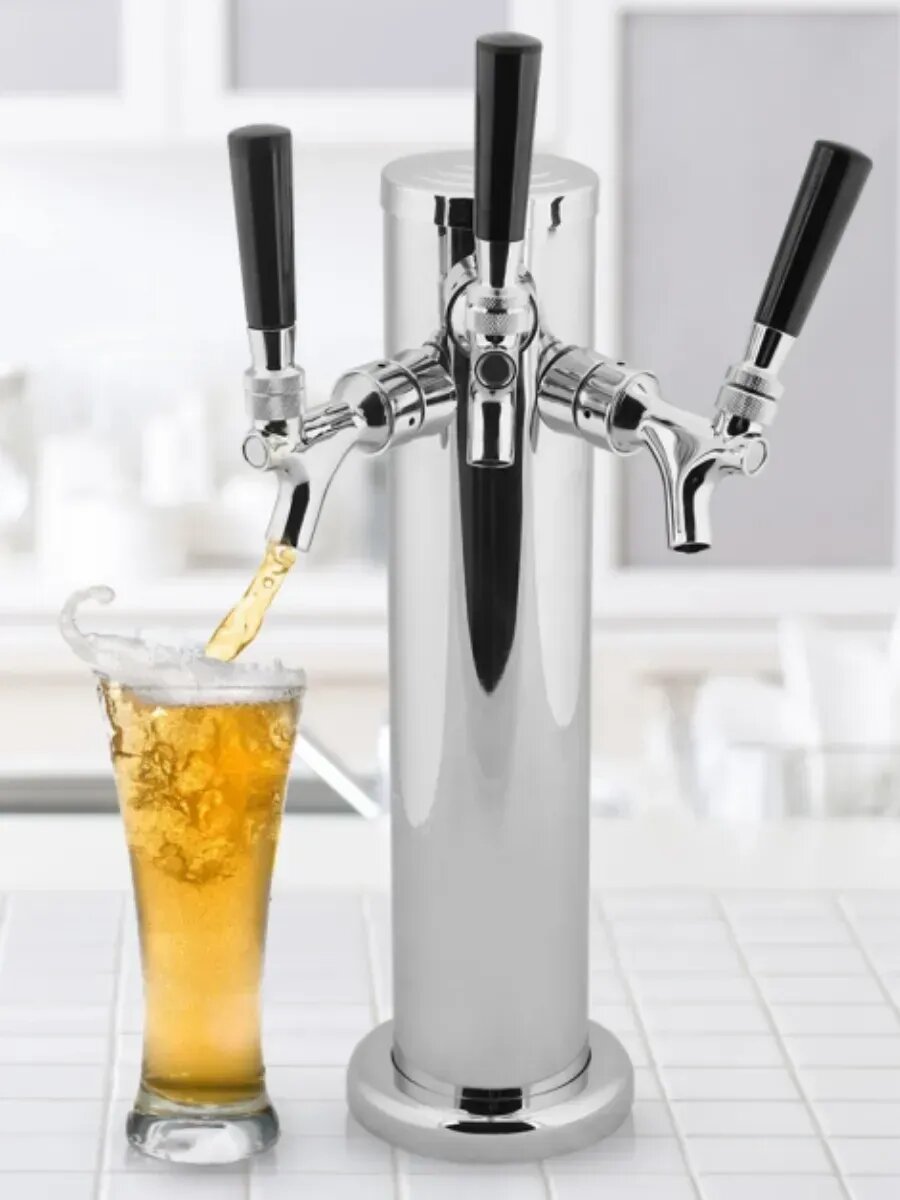 Трехголовый диспенсер для пива