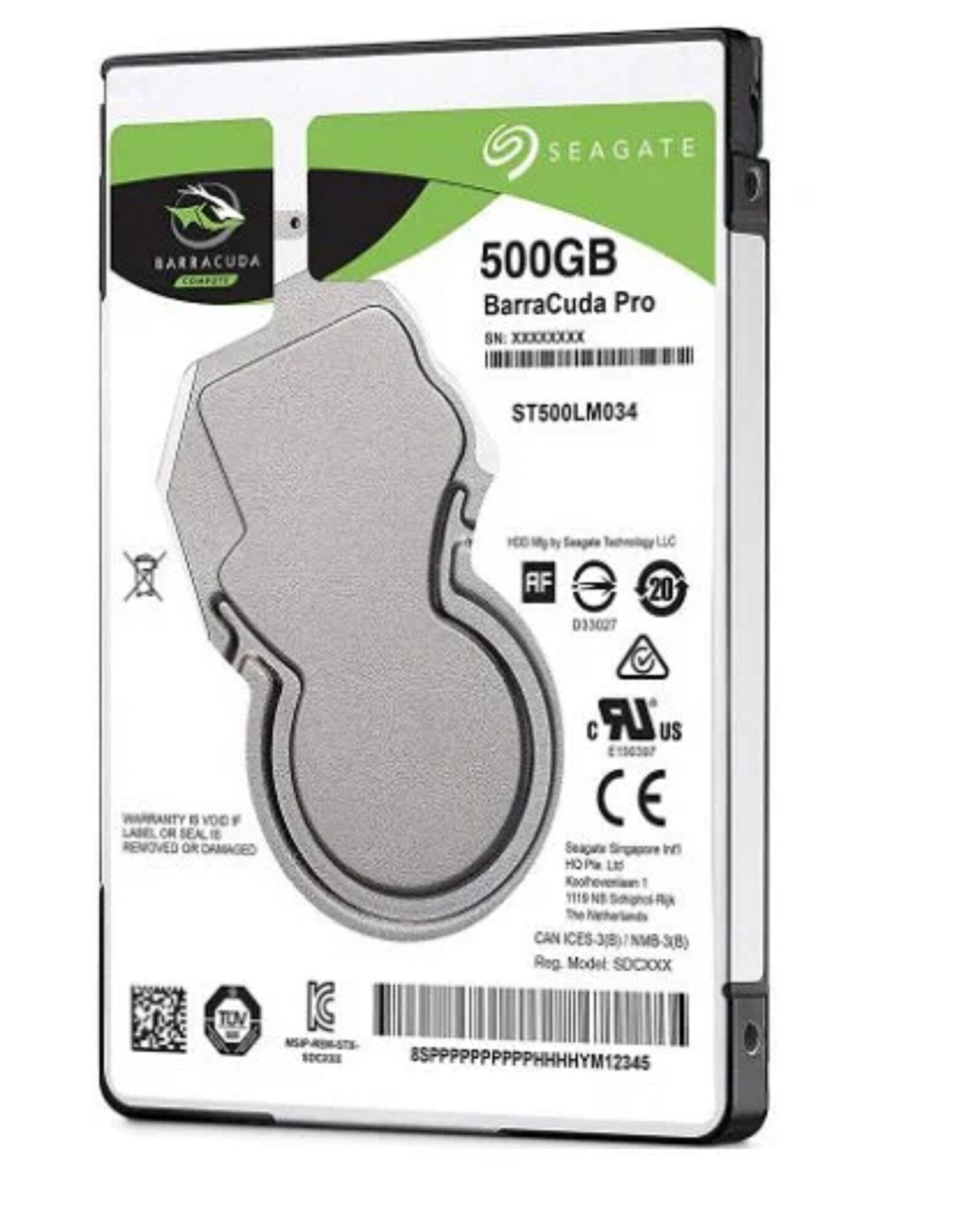 Жесткий диск Seagate Barracuda, 500ГБ, 7200 rpm, SATA 6 Гб/с, 2.5", NCQ