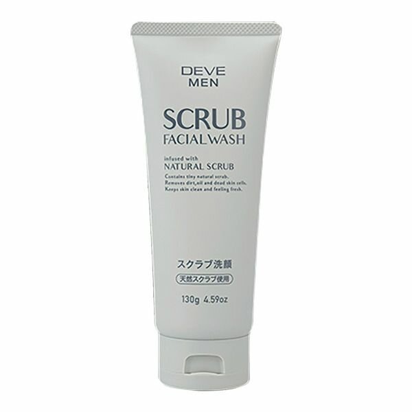 KUMANO YUSHI Натуральный скраб для лица Deve Men, мужской, туба 130 г