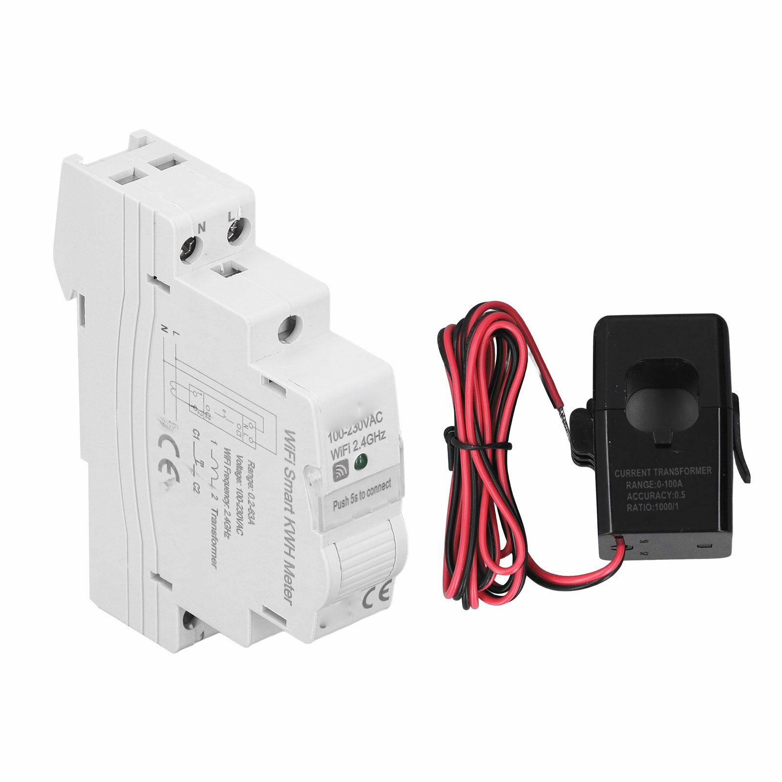 Умный счетчик энергии с помощью приложения для управления счетчиком электроэнергии в кВтч, монитором домашнего электричества, переменный ток 100 230 В ATMS1603