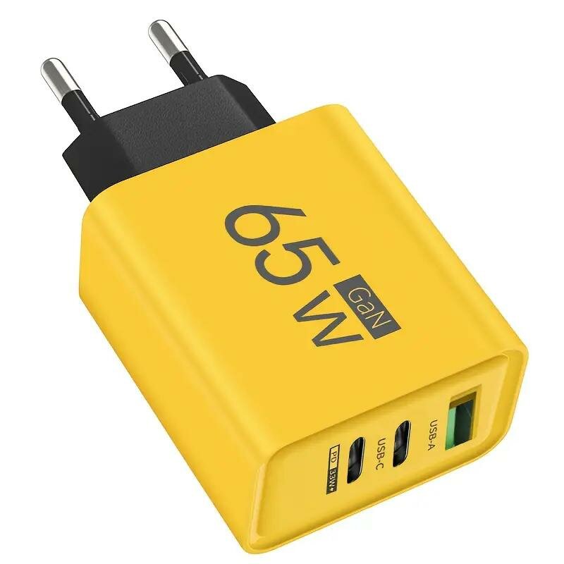 65W матовый квадратный 1u + 2pd многопортовый зарядный блок 5v2a европейский стандарт подходит для зарядного устройства iPhone Android мобильного телефона