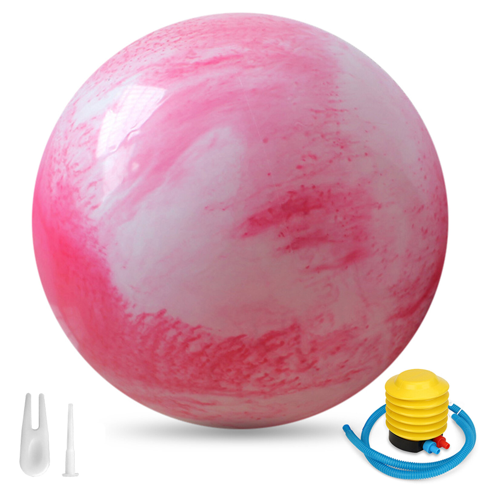 Йога мяч толстый и устойчивый к разрыву, фитнес мяч для упражнений, мяч для баланса, тренировка равновесия, упражнения на кор, насос в комплекте, мяч для баланса в спортзале, офисе, дома.