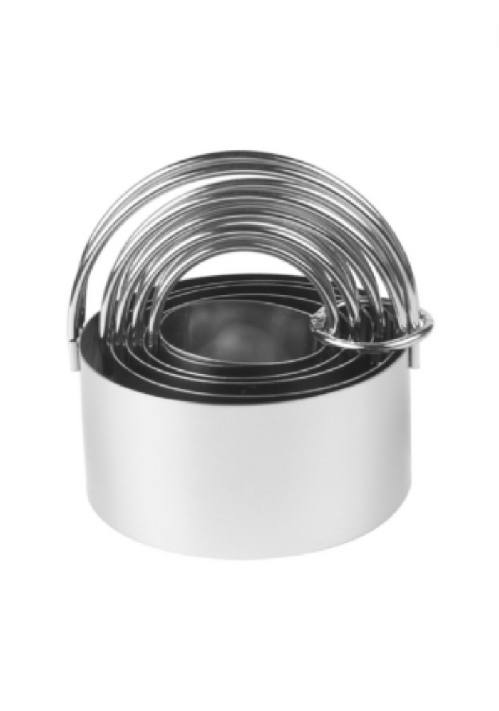 Набор из 5 предметов, формочки для печенья из нержавеющей стали, инструменты для выпечки с круглыми краями и эргономичными ручками для легкой резки и выпечки