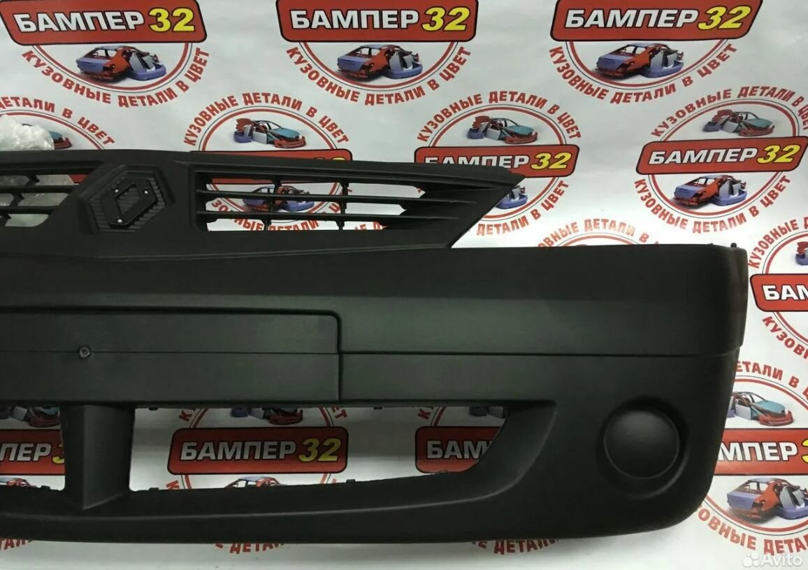 Бампер Логан Фаза 1 передний неокрашенный