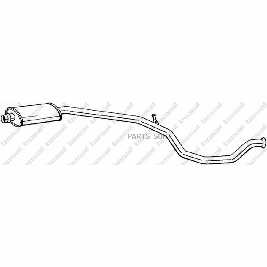 Глушитель центральный (PEUG 206 00-03 ) от официального дистрибьютора, BOSAL, артикул 285601