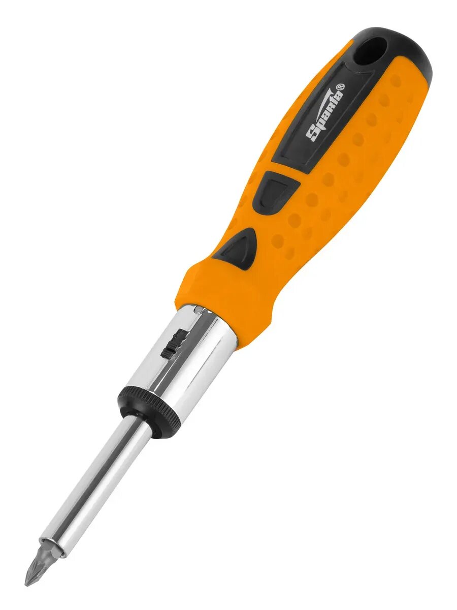 Отвертка реверсивная, набор бит (10 штук), SPARTA 115455