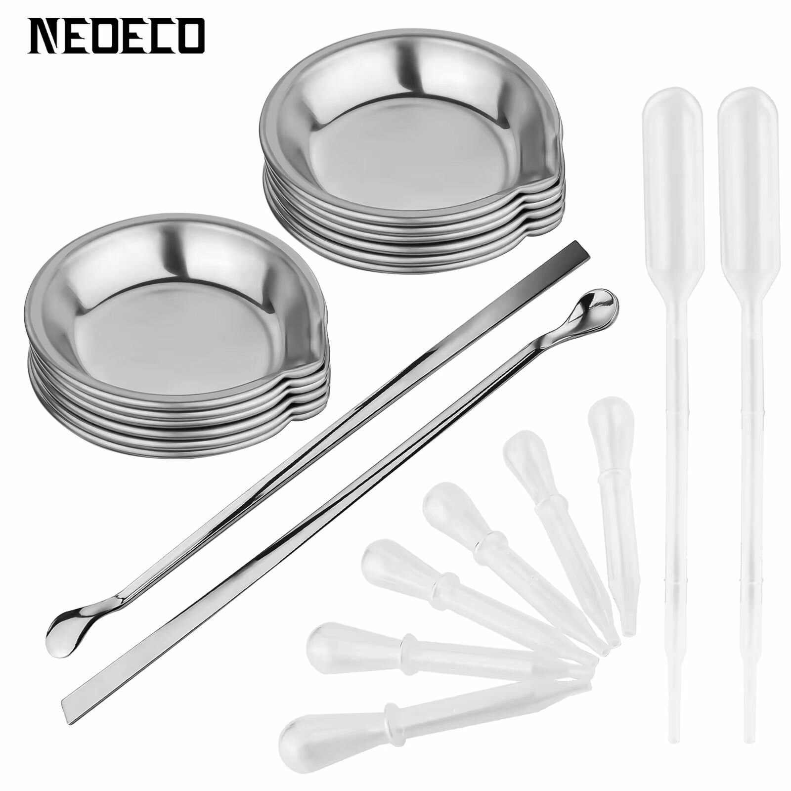 Набор аксессуаров для аэрографии, 12 стальных поддонов для краски, 2 мешалки с двойным наконечником, 8 пластиковых пипеток 3 мл для моделизма, ручной росписи и DIY