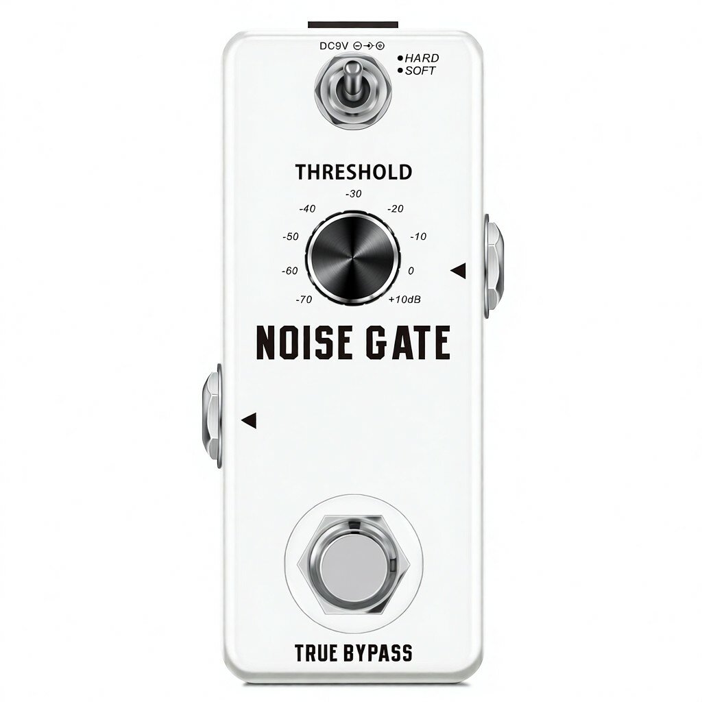 Ammoon Single Noise Gate Guitar Effect Pedal True Bypass Zinc Alloy Shell, Material: Zinc alloy, Color: Yellow / Blue(Optional), Working Current: 13mA, Dimension: 7.5 * 3.6 * 2.6cm / 2.95 * 1.42 * 1.02in, Net Weight: 145g / 5.11oz, Package Size: 10.5 *