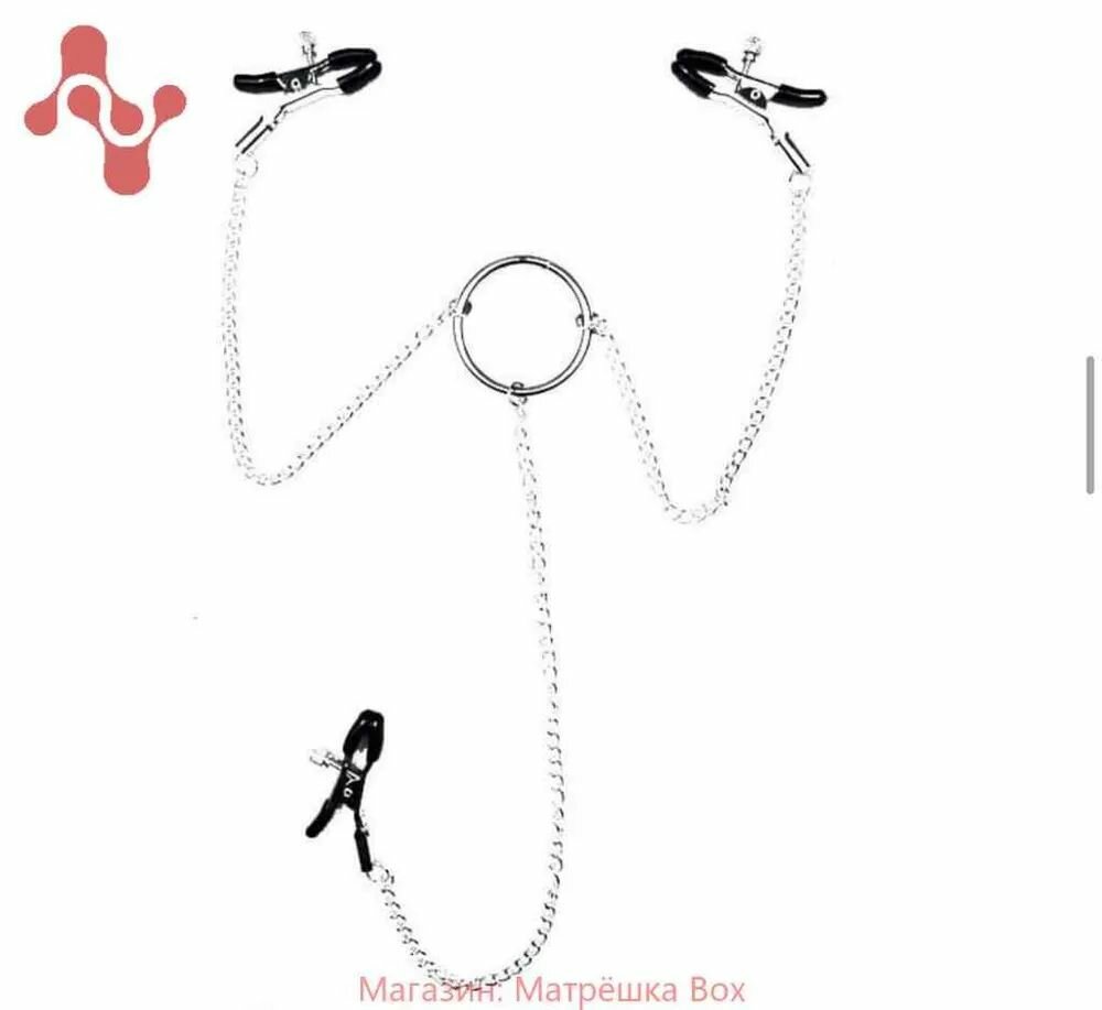 Стимулятор зажимы для сосков и клитора с цепочкой - вакуумные прищепки для половых губ интимные товары для взрослых 18+