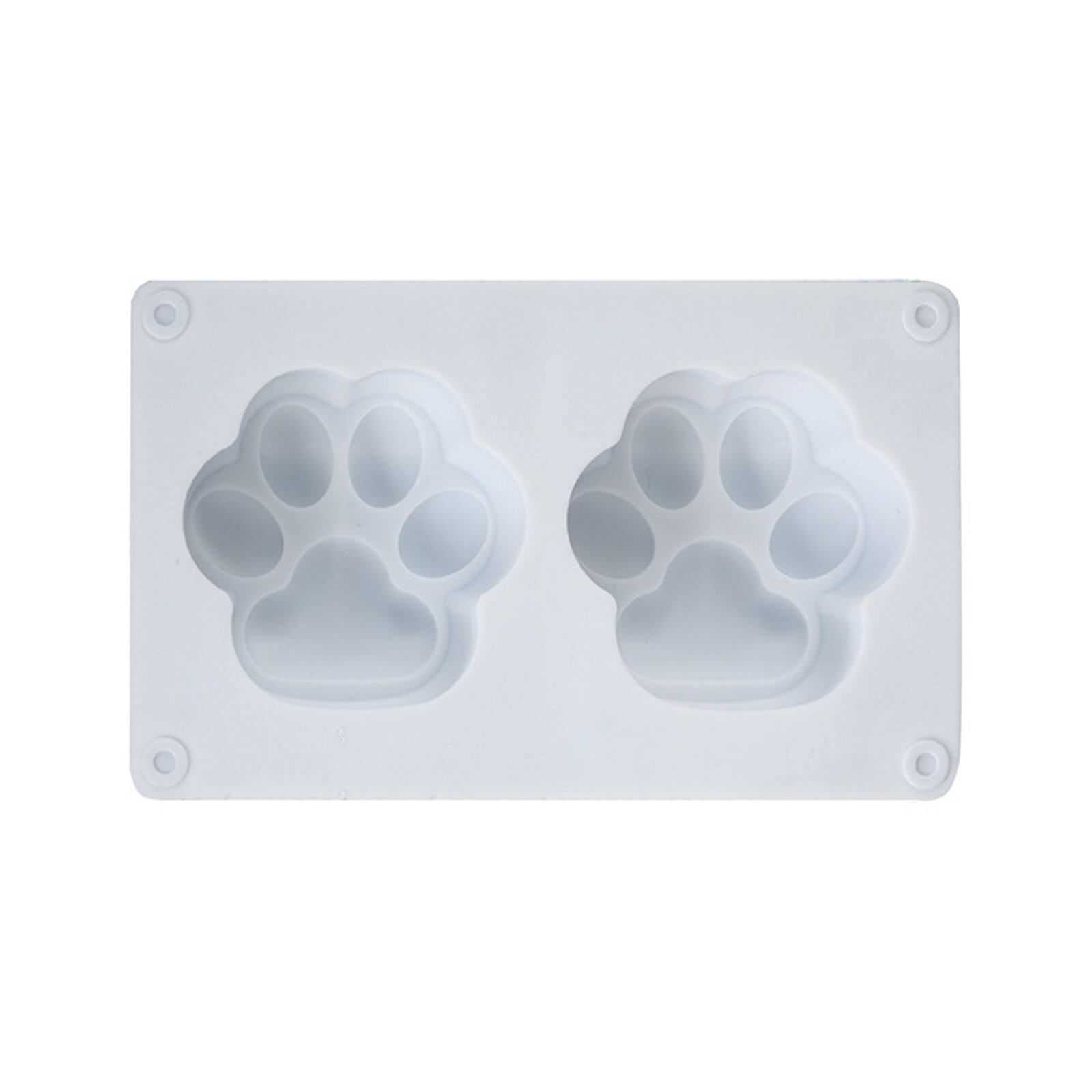 2-Луночная Симпатичная Смола для Кошачьей Лапы Силиконовая Форма Ручной Работы для Кошачьей Лапы Форма Для Свечей Гипсовая Форма Для Изготовления Ароматических Свечей Силикон