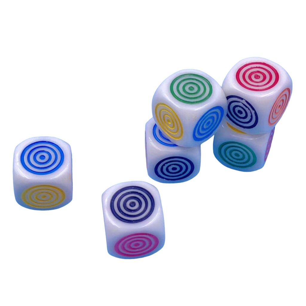 Игровые Элементы Квадратный Блок Круглой формы Для Вечеринок, Семейные Игрушечные Кубики, Маленькие Красочные Акриловые Шестигранные Кубики с Точками