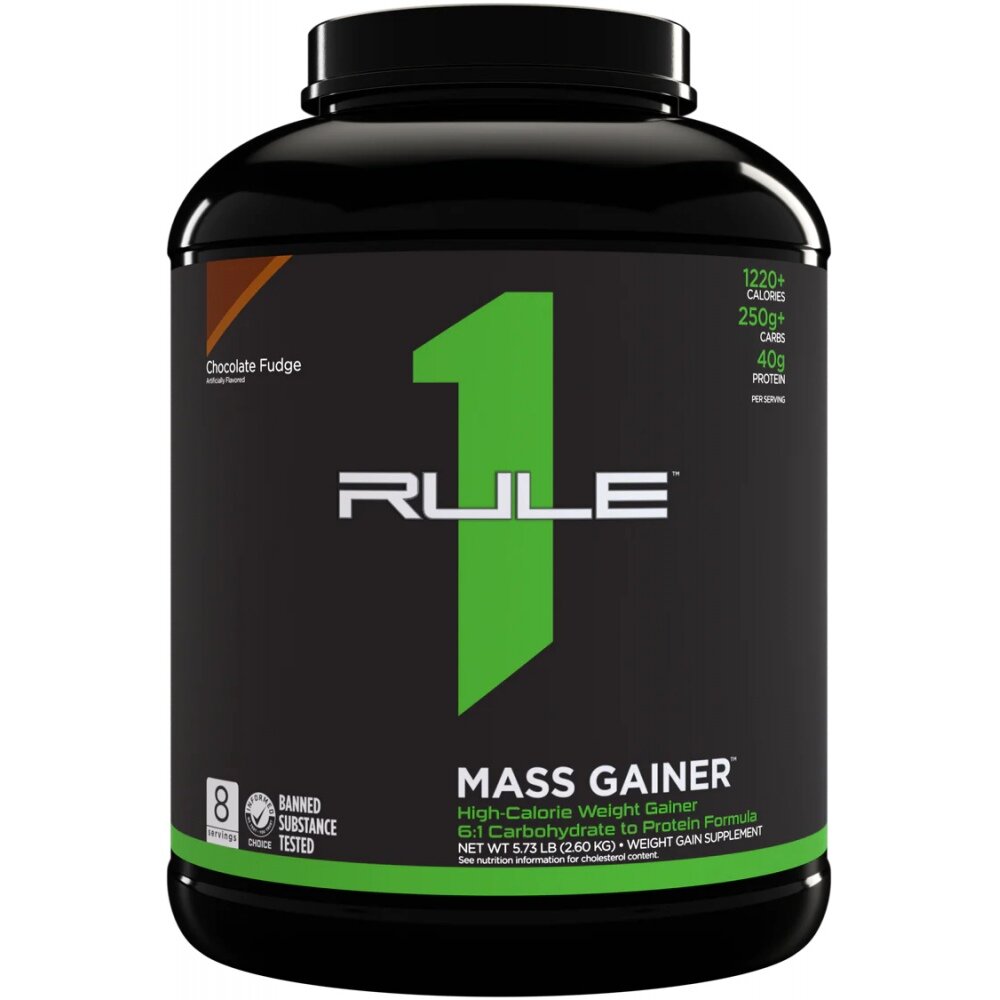 Гейнер Rule One (R1) Mass Gainer, 2560-2620 г, Вкус Chocolate Peanut Butter / Шоколад Арахисовое Масло, Вес 2620 г
