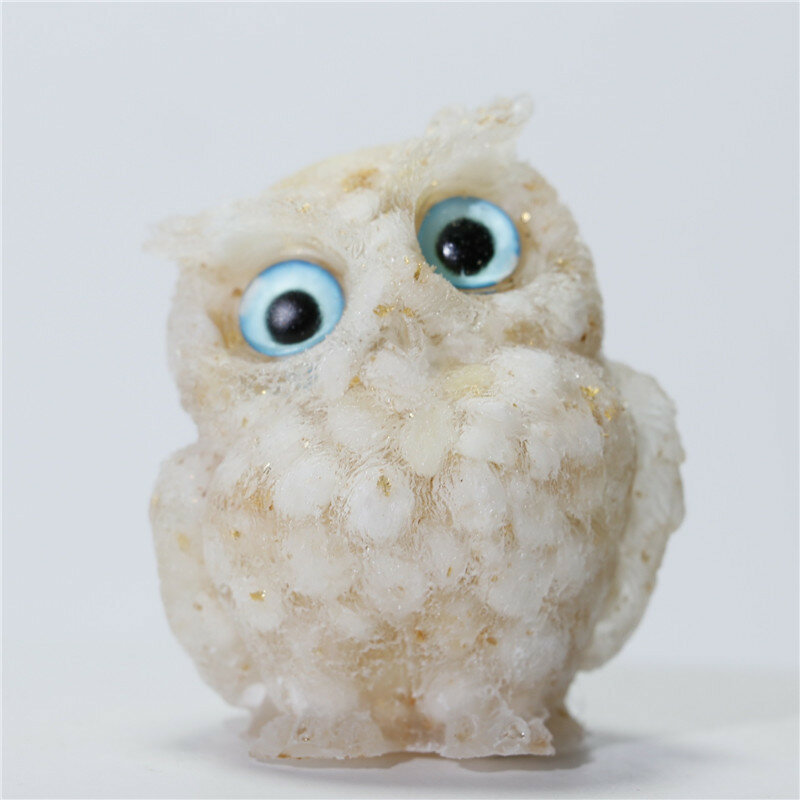 Кросс-бордерные популярные маленькие украшения в виде совы, кристаллический гравий, поделки для дома и автомобиля, креативные подарки и сувениры