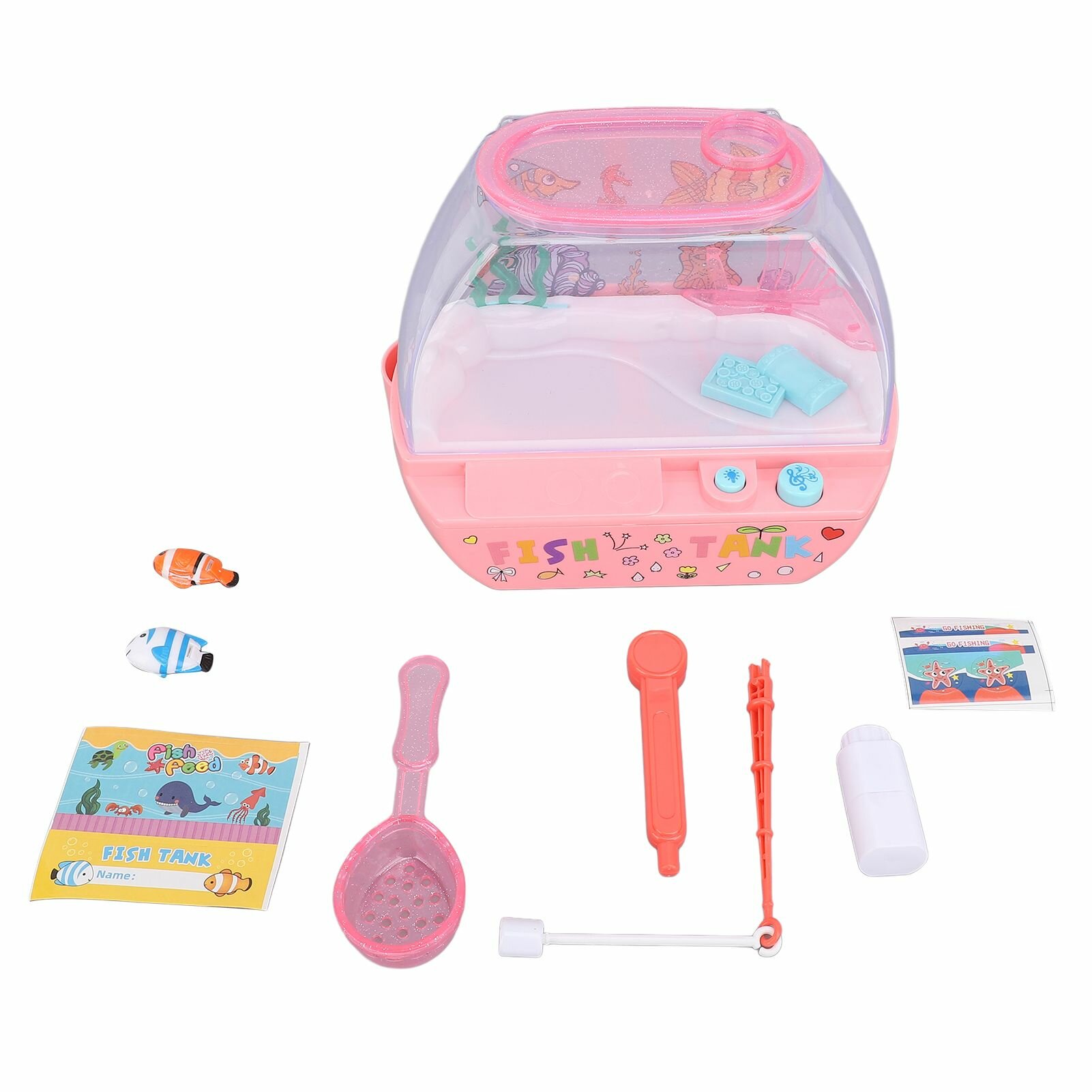 Детская аквариумная игрушка, имитация рыбалки, со светом и музыкой.