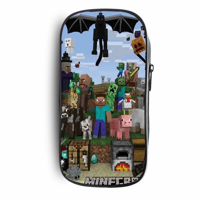 Пенал "Мой мир", детский пенал большой вместимости, тканевый пенал для канцелярских принадлежностей для учеников начальной и средней школы, пенал для мальчиков.