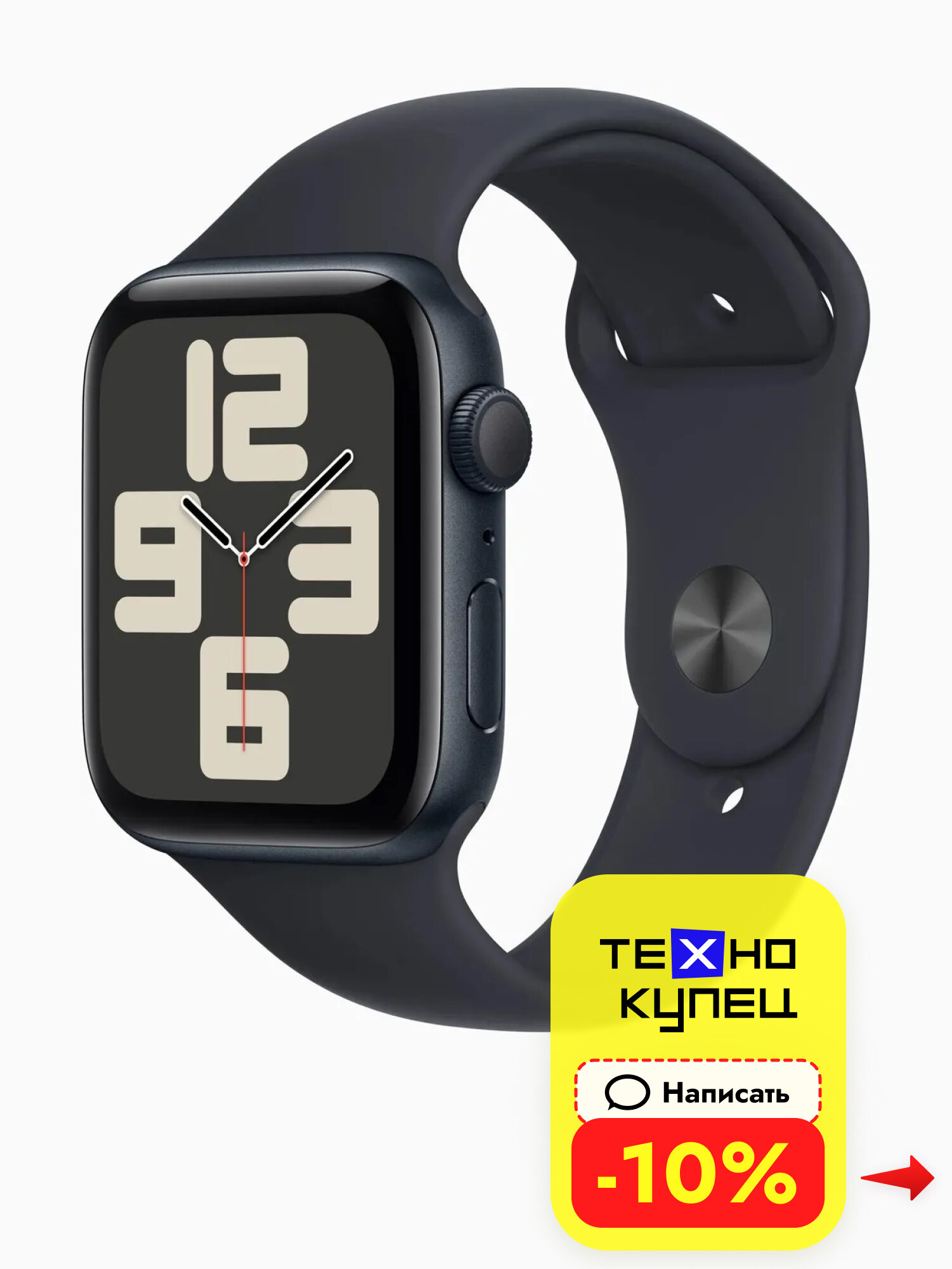 Умные часы Apple Watch Series SE 2024 Gen 2 40mm Aluminium Case, Midnight/Midnight S/M Sport Band