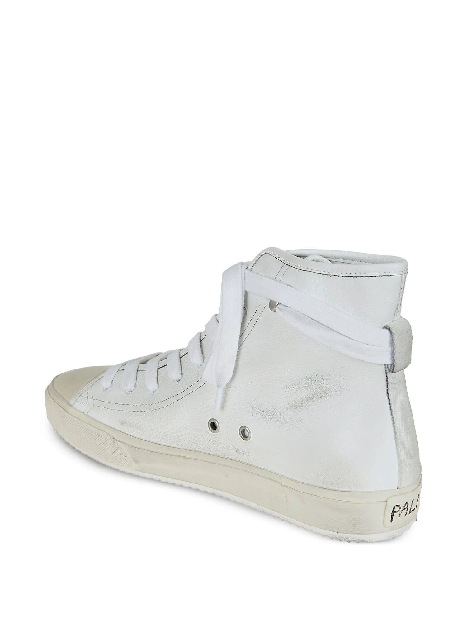 Кроссовки PALY Leather high-top sneakers, размер 11, бежевый/белый — фото 1