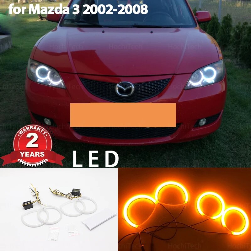 Для Mazda 3 mazda3 BK 2003-2008 белые и желтые двойные и белые цвета из хлопка