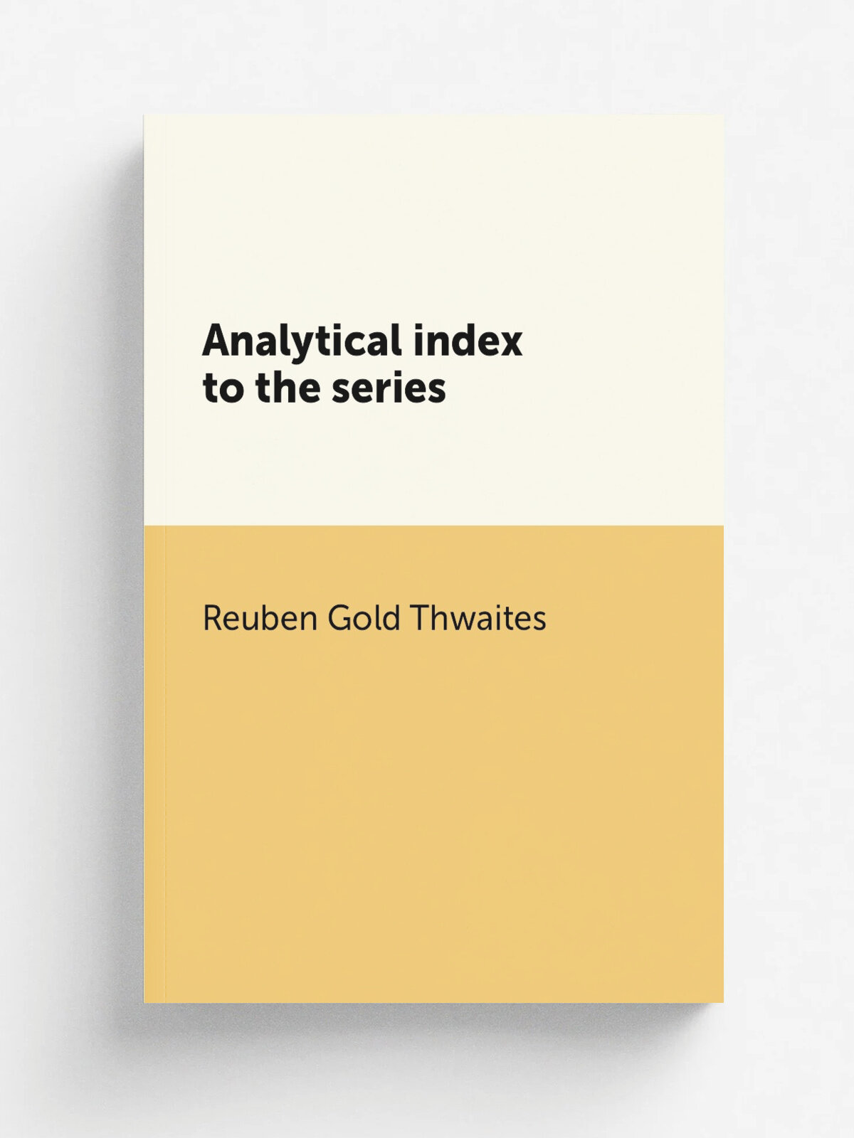 Analytical index to the series