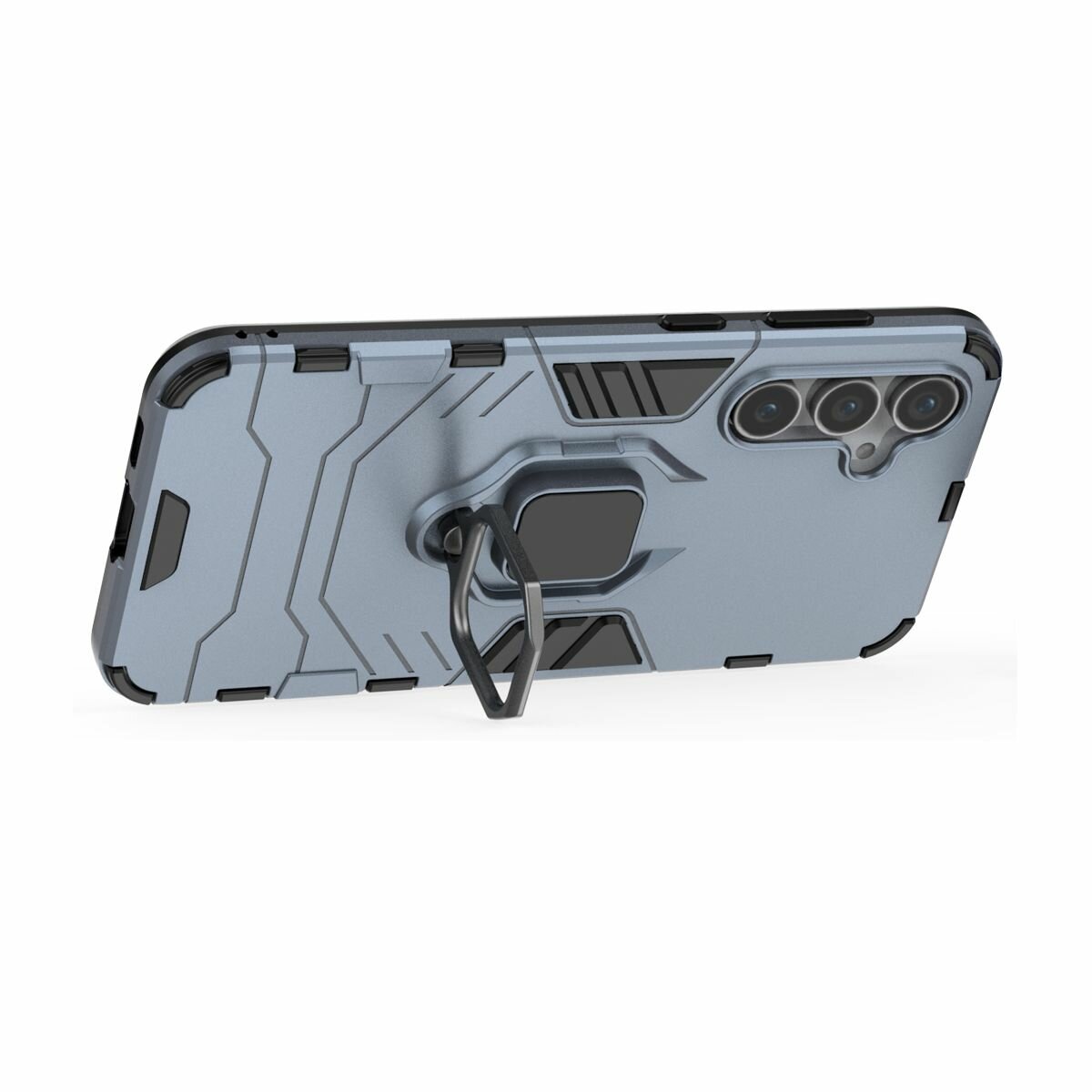 Противоударный чехол с кольцом Panther Case для Samsung Galaxy S23 FE синий