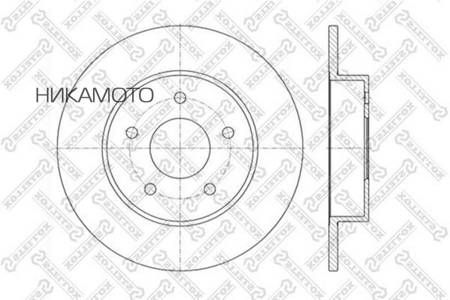 STELLOX 60202257SX диск тормозной задний!\ Nissan Primera P12/Almera Tino 1.6-2.0/2.2Di 00>