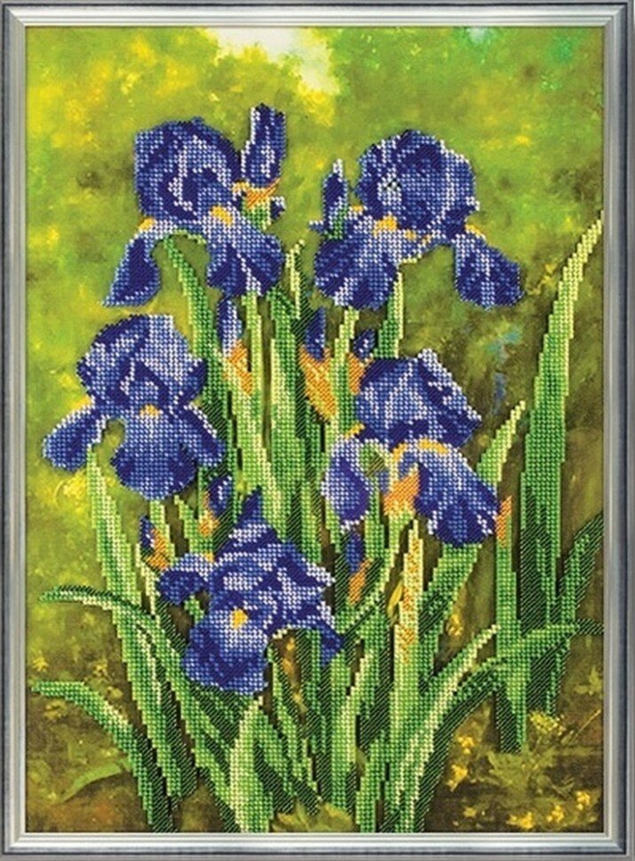 Набор для вышивания Радуга бисера #В-205 Ирисы, Вышивка бисером, 25 x 38 см