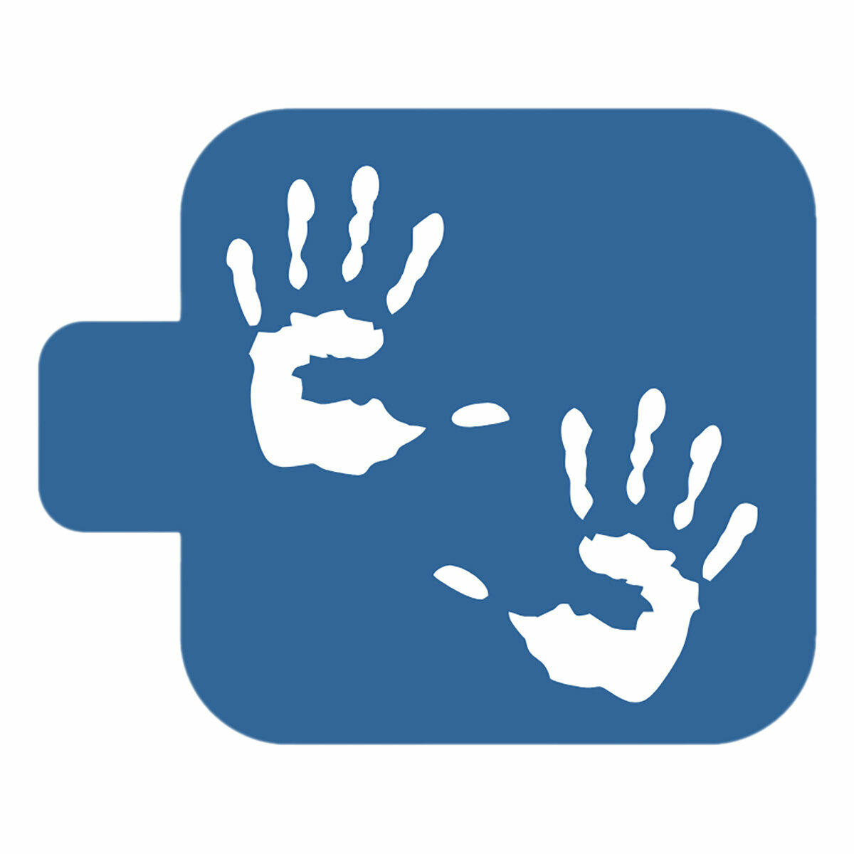 Трафарет-Дизайн Трафарет 9×9 см Ладошки ТСКА-55-SX75 для декоративного нанесения на поверхность