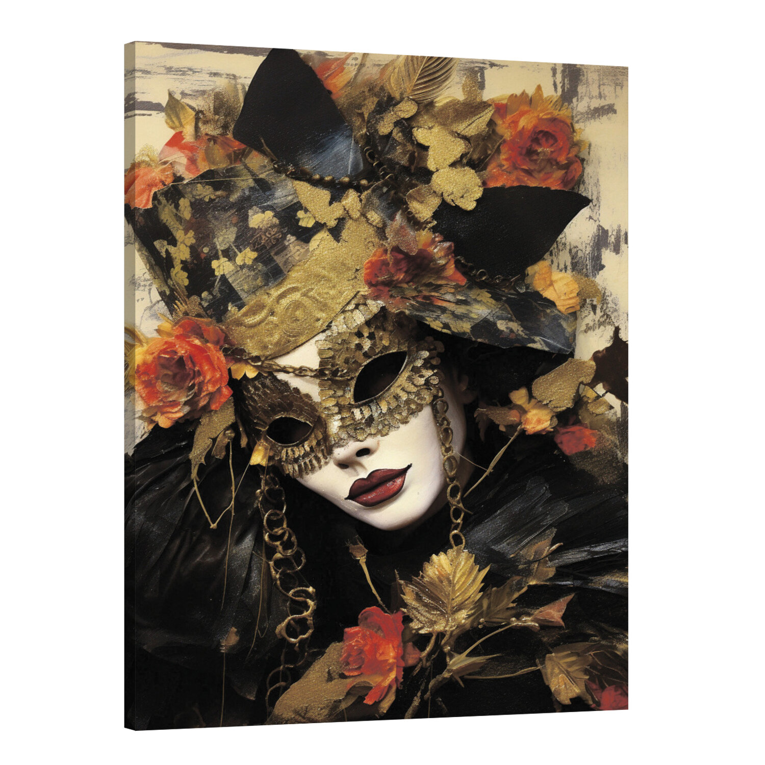 Интерьерная картина 50х70 "Йольский маскарад: картина на стене"