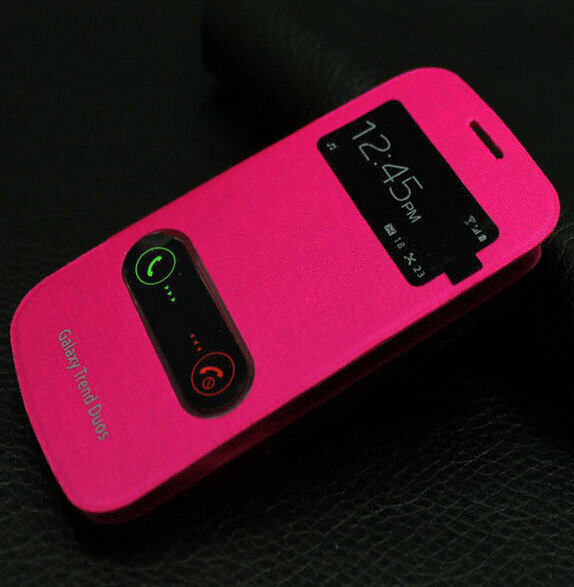Чехол-книжка S View Cover для Galaxy Trend DUOS (GT-S7562) Розовый