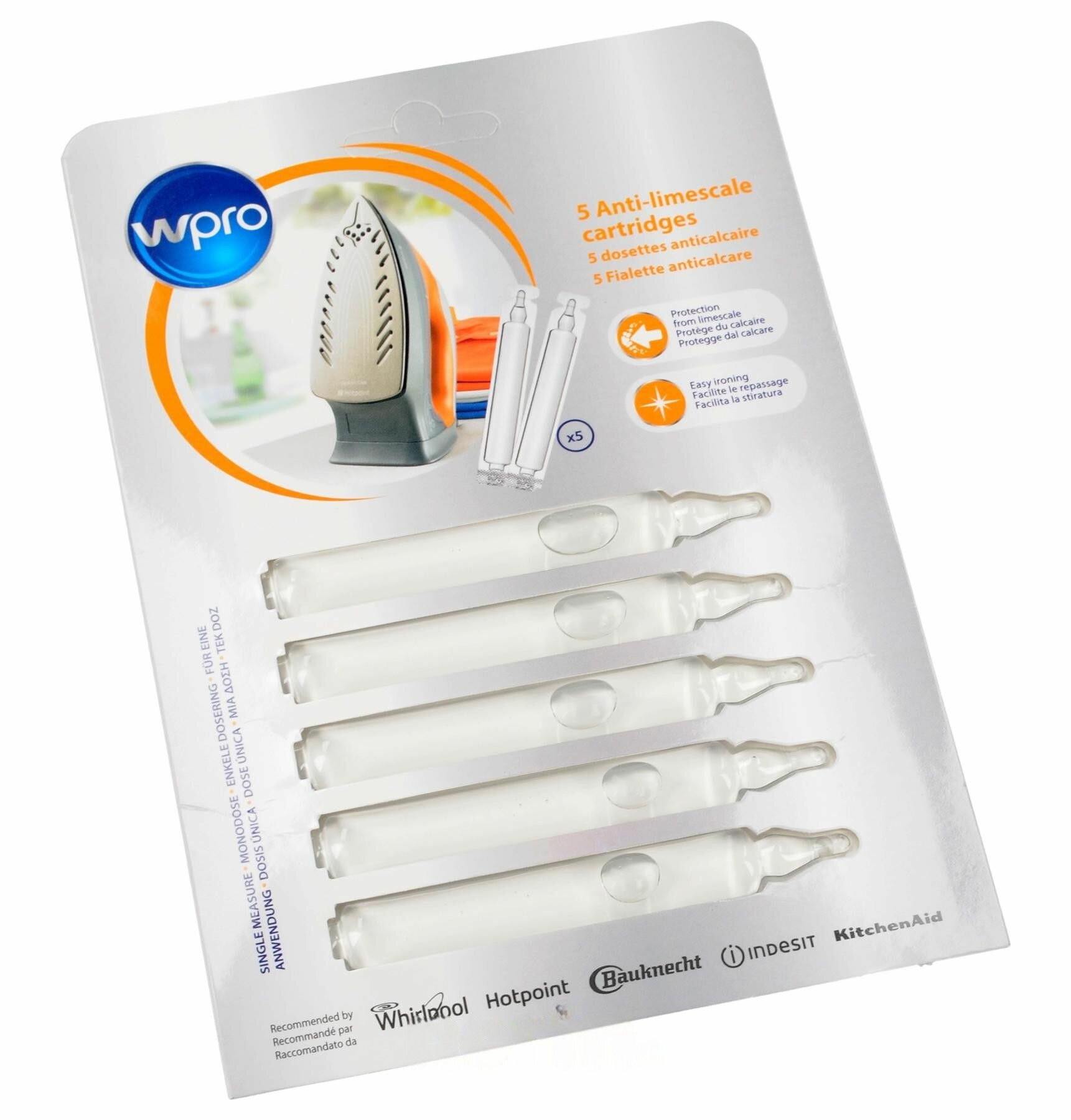 Средство для удаления накипи в ампулах (5шт) для утюга Wpro SIM005 484000008409