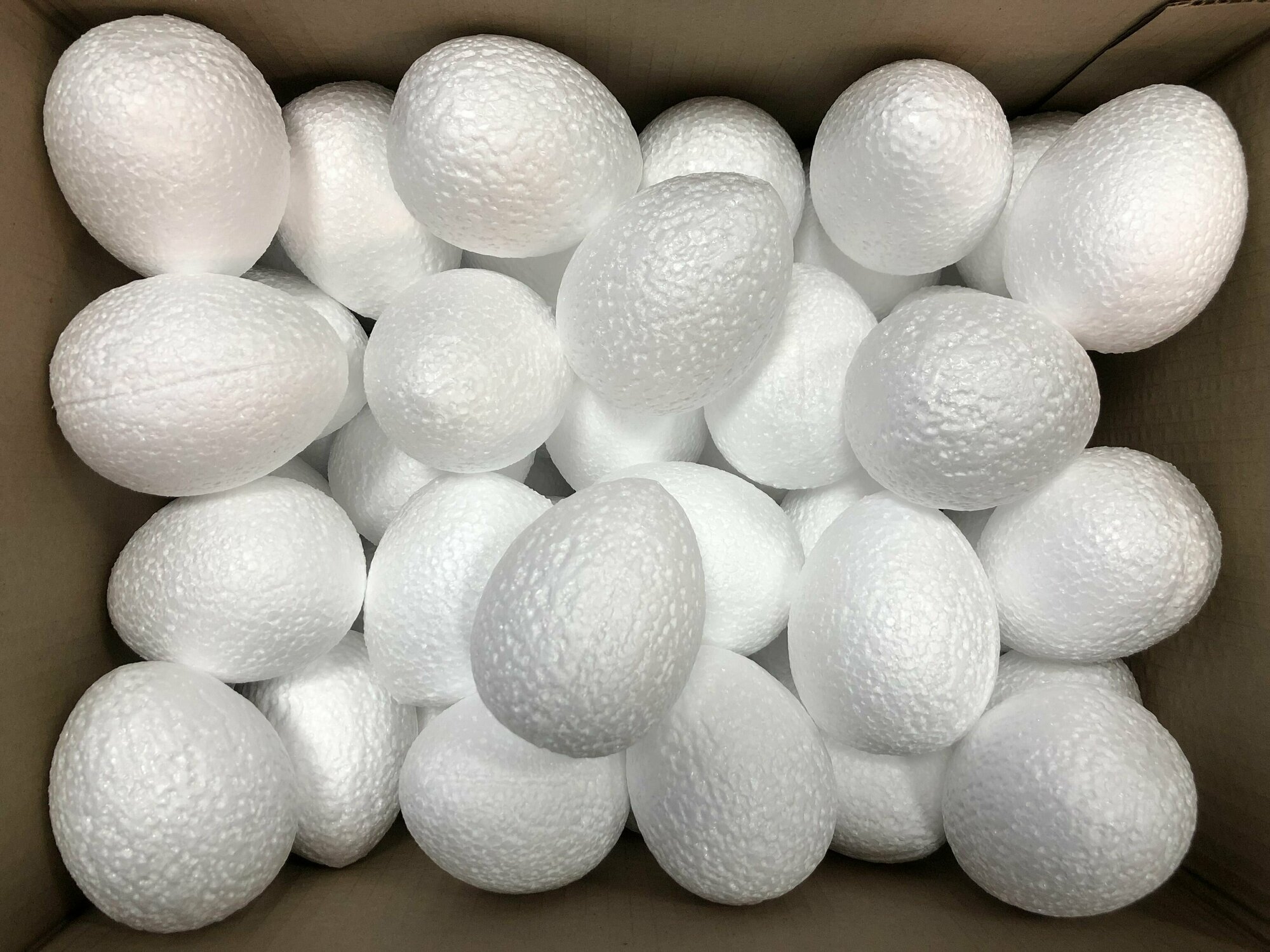 Заготовка для декорирования из пенопласта "Яйцо", высота 9см, диаметр 7см, 15шт