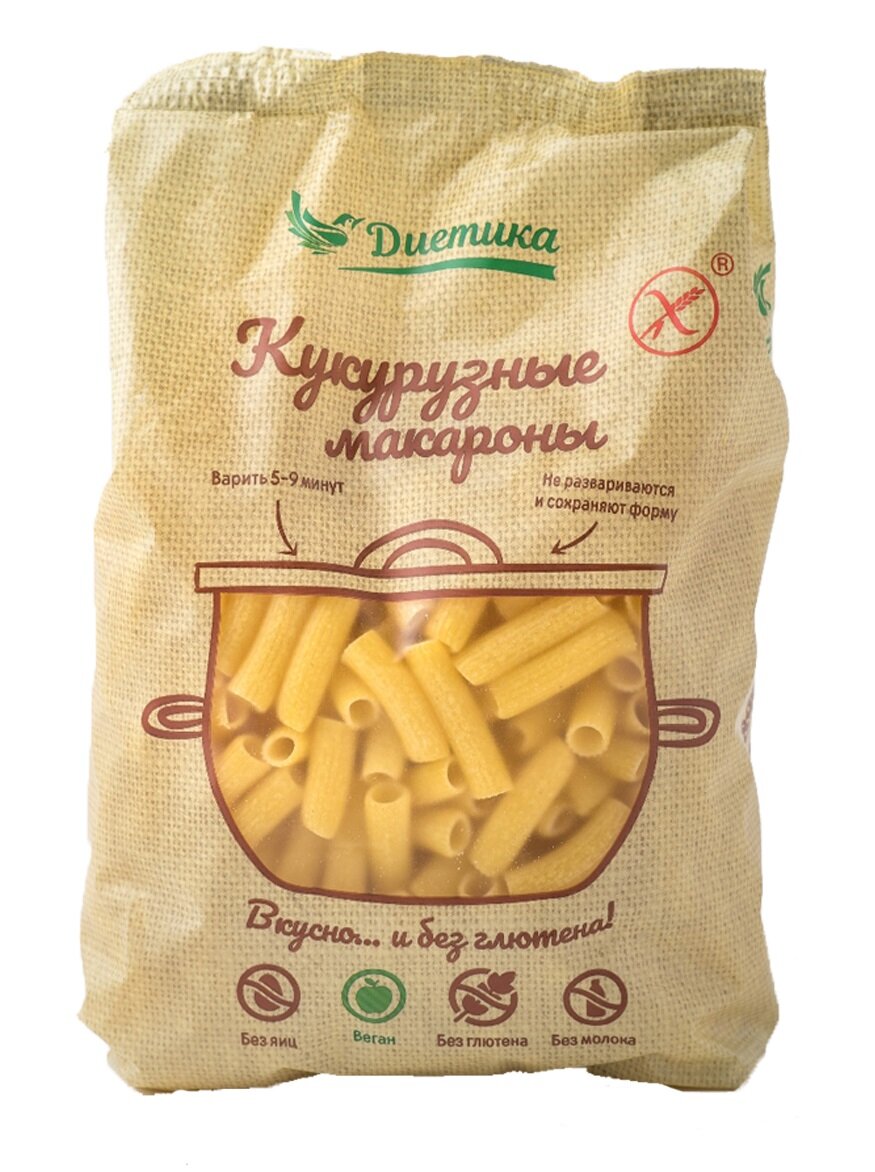 Макаронные изделия Диетика, Трубочка кукурузная 300 г