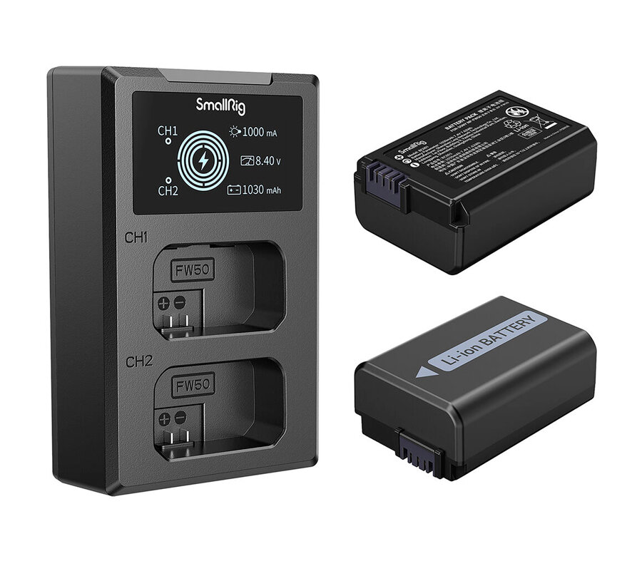 Аккумуляторы SmallRig NP-FW50 с зарядным устройством