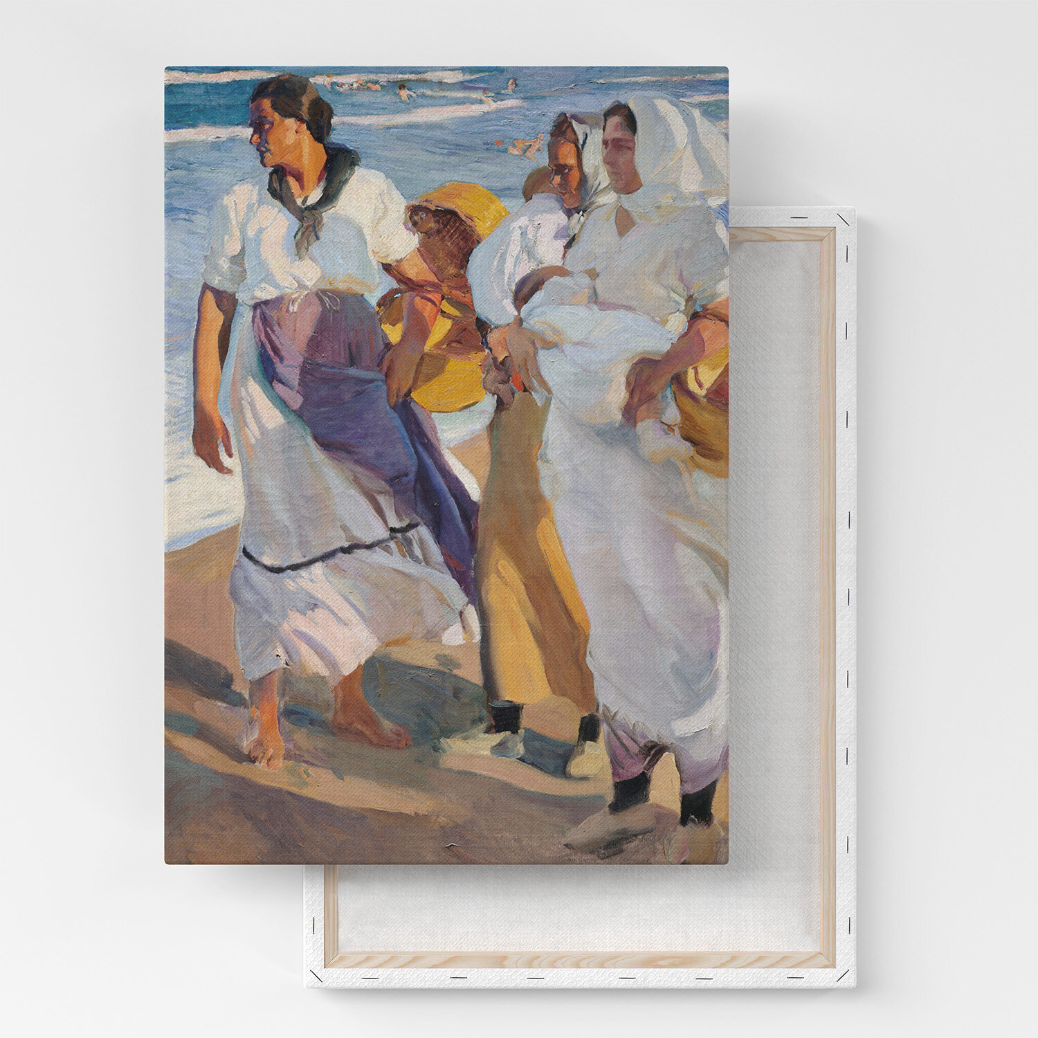 Картина на холсте, репродукция / Хоакин Соролья - Fisherwomen from Valencia / Размер 80 x 106 см
