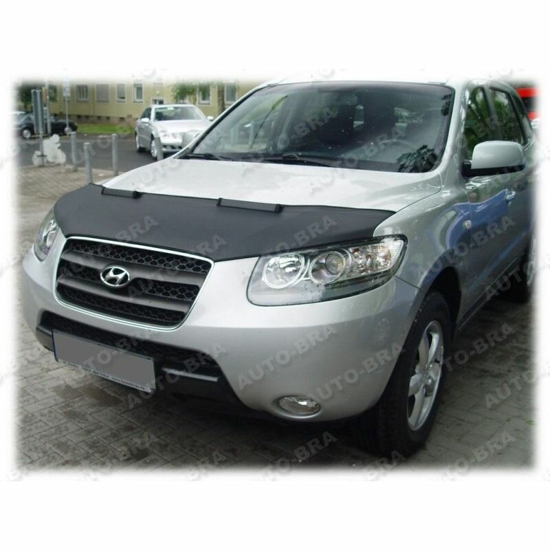 Дефлектор капота Кожаный для HYUNDAI SANTA FE 2006-2012 (Хендай Санта Фе)