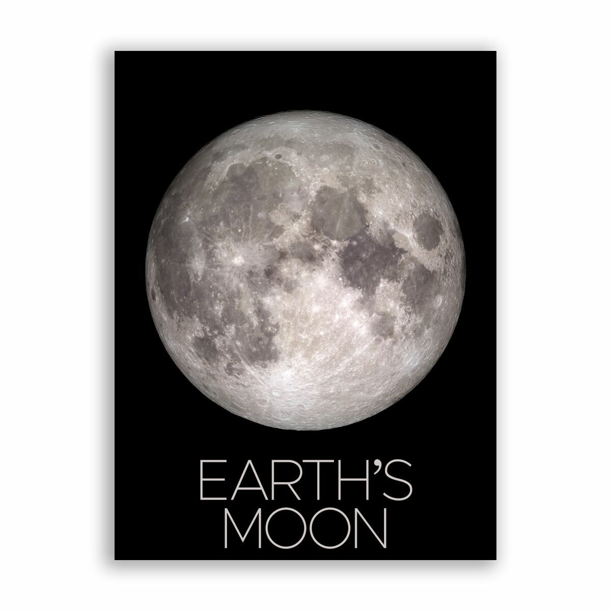 Постер, плакат на бумаге / NASA (Коллекция Постеров) - Moon / Луна / Размер 40 x 53 см