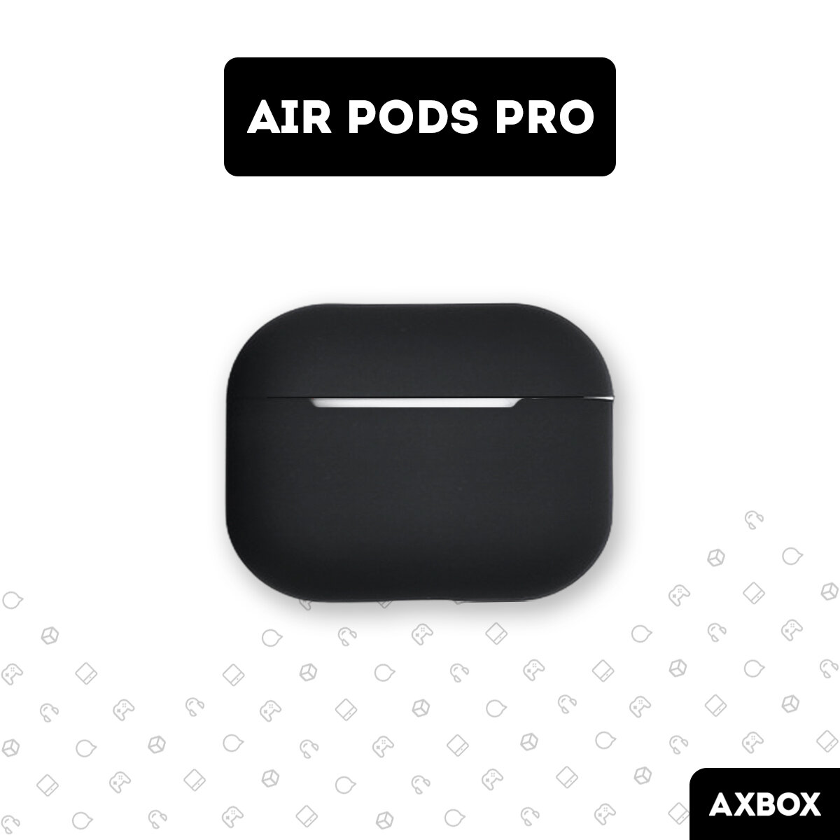 Чехол AXBOX на наушники АirPods Pro черный, силиконовый / Чехол для кейса Айрподс Про