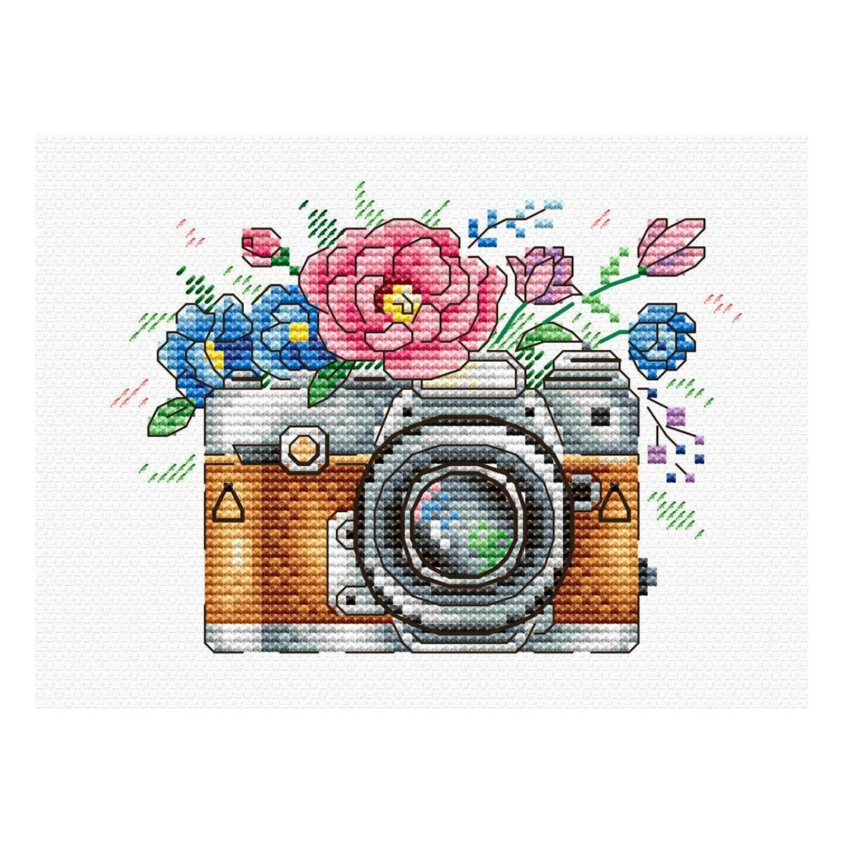 Набор для вышивания крестиком на одежде 'Цветочный кадр', 9×12 см, МП Студия