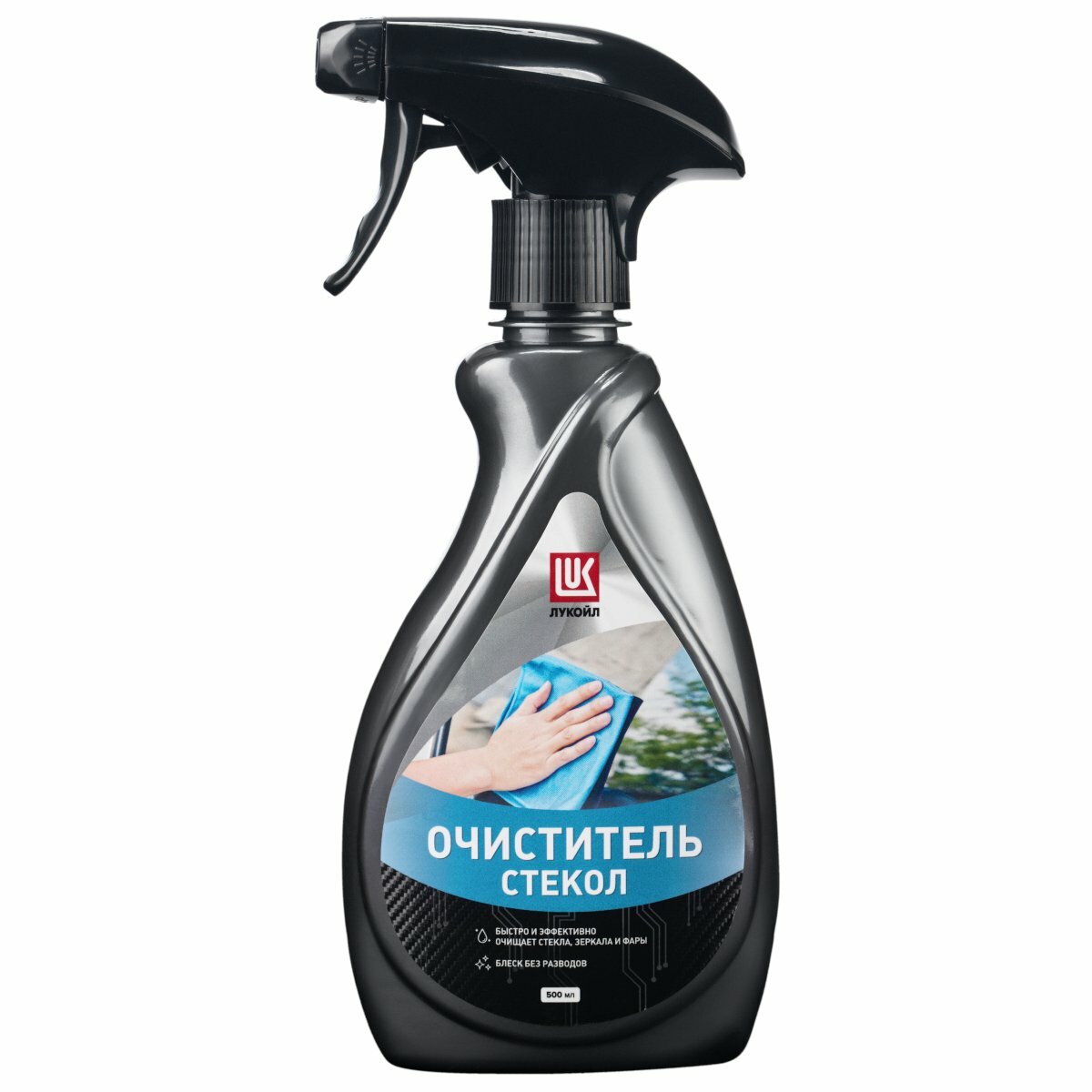 Очиститель стекол ЛУКОЙЛ для стекол, зеркал и фар, спрей, 500 мл