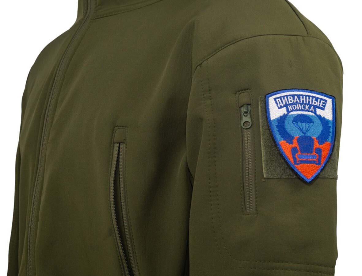 Шеврон на липучке Strike "Диванные войска" триколор