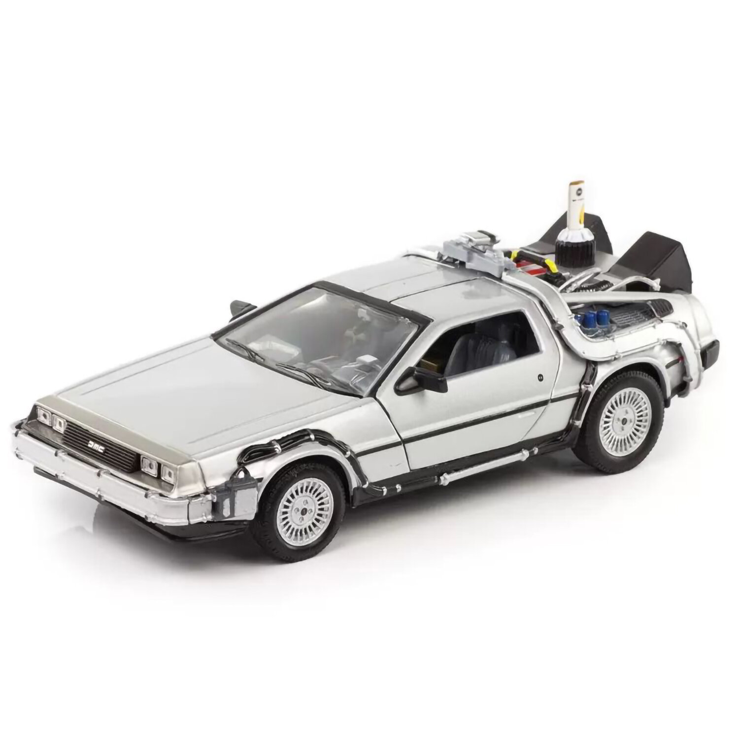 Welly. Машинка "Back to the Future" Delorean, металл, пластик, масштаб 1:24